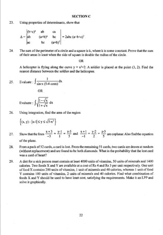 Cbse blue print maths | PDF