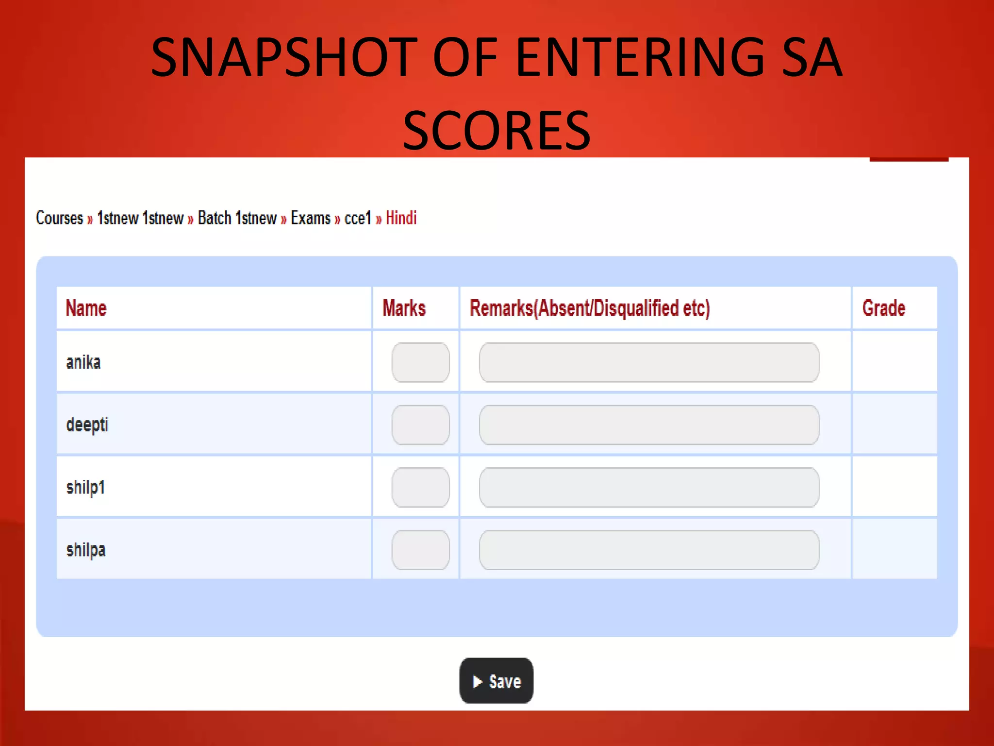CBSE CCE Report Card Generation Steps AmpleTrails.com