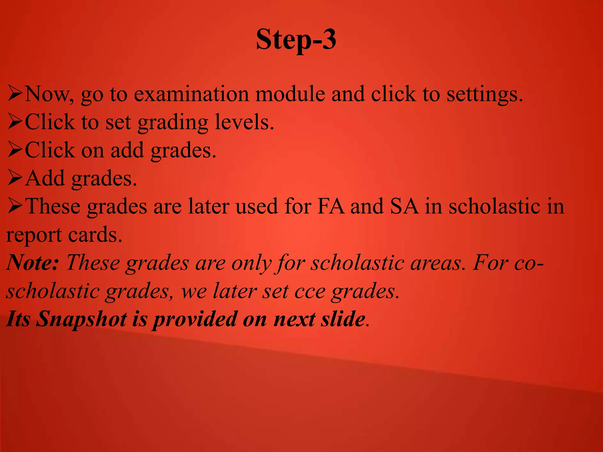 CBSE CCE Report Card Generation Steps AmpleTrails.com