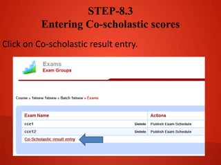 CBSE CCE Report Card Generation Steps AmpleTrails.com