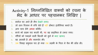 Cbse class 10 hindi a vyakaran vaky ke bhed aur pariwartan | PPTX