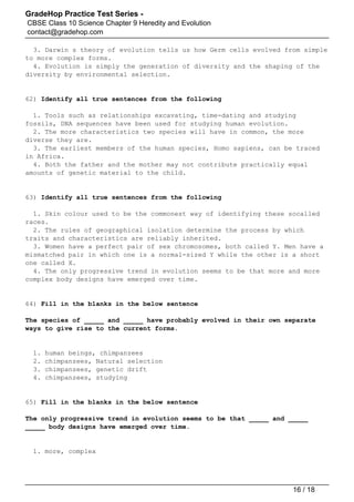 Cbse class 10 science chapter 9 heredity and evolution2015 11-09 | PDF