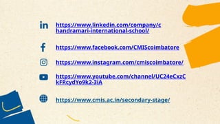 cbse class 12 In Coimbatore - CMIS CHANDRAMARI INTERNATIONAL SCHOOL | PPTX