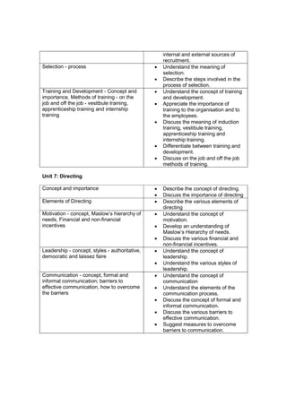Cbse class 12 syllabus 2020 21 business studies | PDF