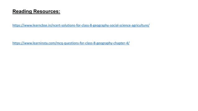 CBSE_ class 8 geography ch 4. agriculture | PDF