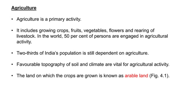 CBSE_ class 8 geography ch 4. agriculture | PDF