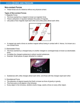 CBSE Class 8 Topic Force and Pressure - TopperLearning | PDF