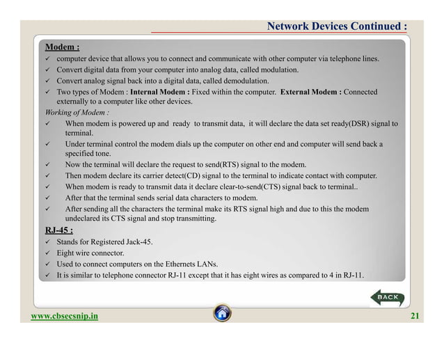 CBSE XII Communication And Network Concepts | PDF | Computer Networking ...