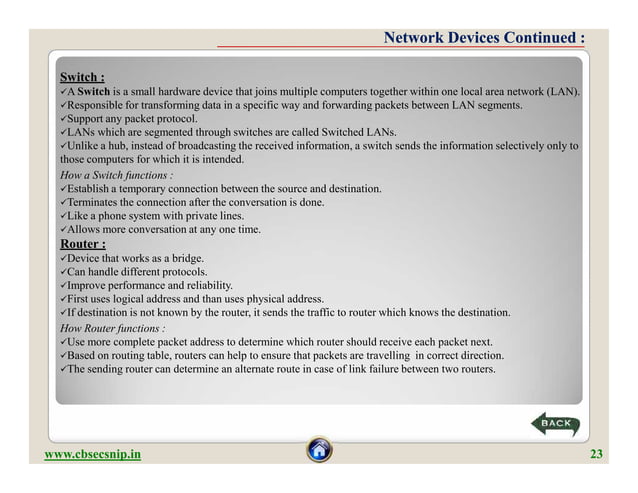 CBSE XII Communication And Network Concepts | PDF | Computer Networking ...