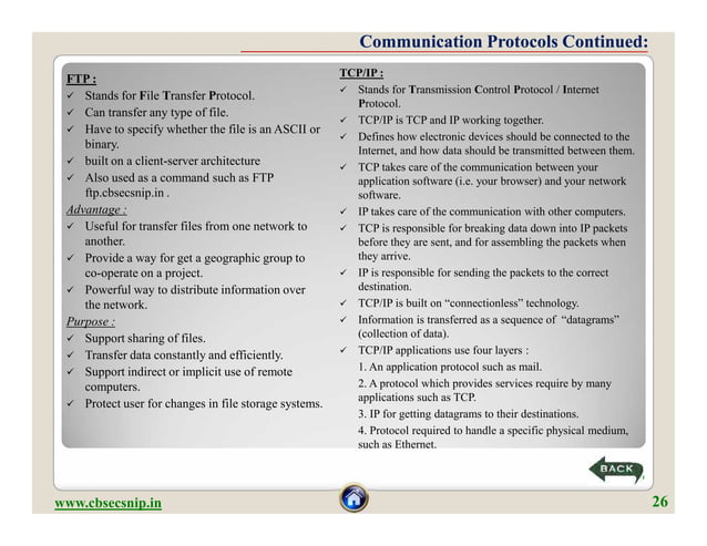 CBSE XII Communication And Network Concepts | PDF | Computer Networking ...