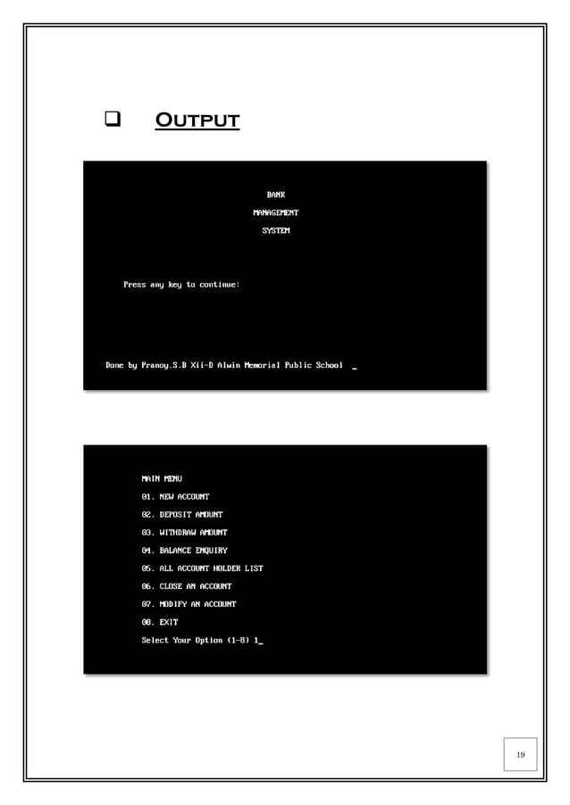 Cbse computer science (c++) class 12 board project bank managment ...