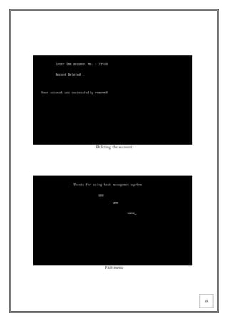 Cbse computer science (c++) class 12 board project bank managment system | PDF