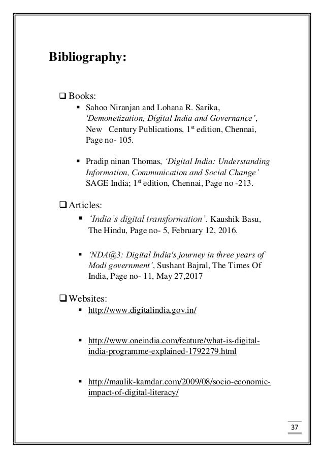 Cbse economics class 12 board project digital india