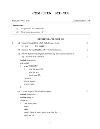Cbse marking scheme 2006 2011 | PDF