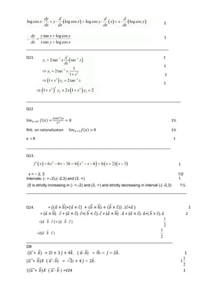 CBSE Mathematics sample question paper with marking scheme | PDF