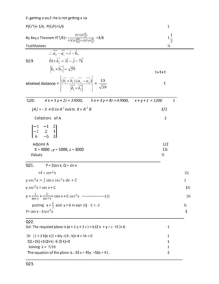CBSE Mathematics sample question paper with marking scheme | PDF
