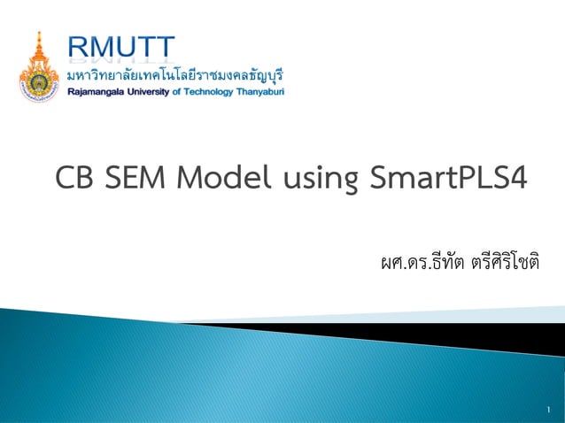 Covariance-based Structural Equation Modeling (CB-SEM) Model Using SmartPLS4 | PPT