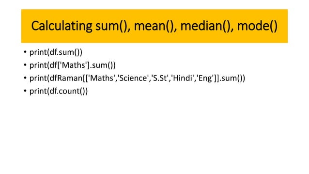 Data Analysis With Python Pandas Ppt