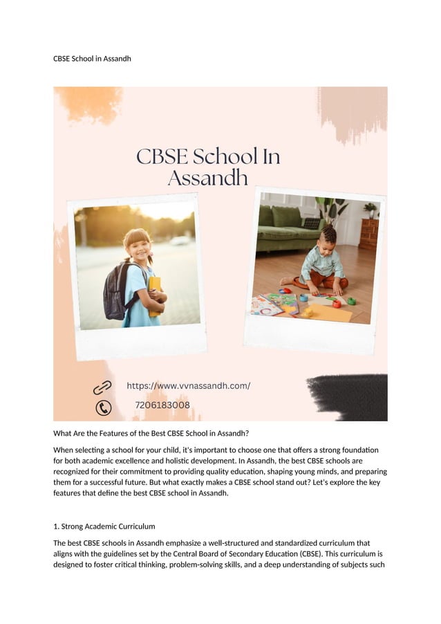 CBSE School in Assandh CBSE School in Assandh | PDF | Free Download