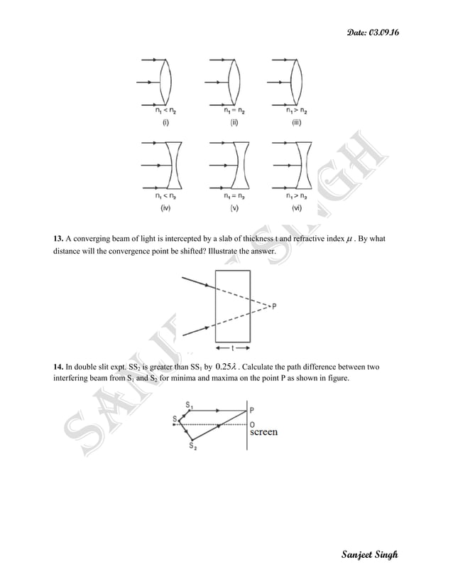 Questioons on Optics_ For CBSE Students | PDF
