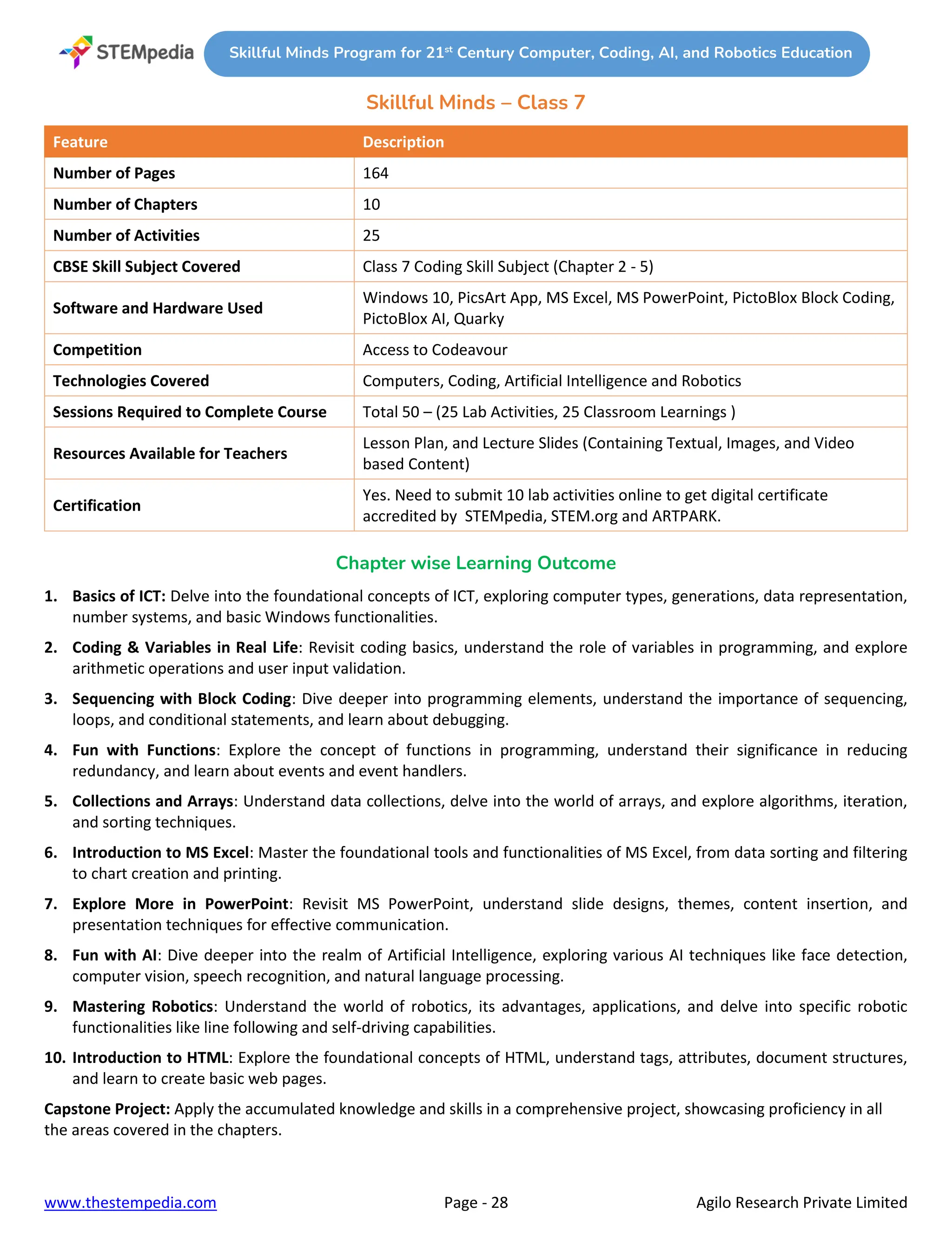 CBSE ICT, AI, Coding and Robotics Curriculum for Classes 1 to 10 As per ...