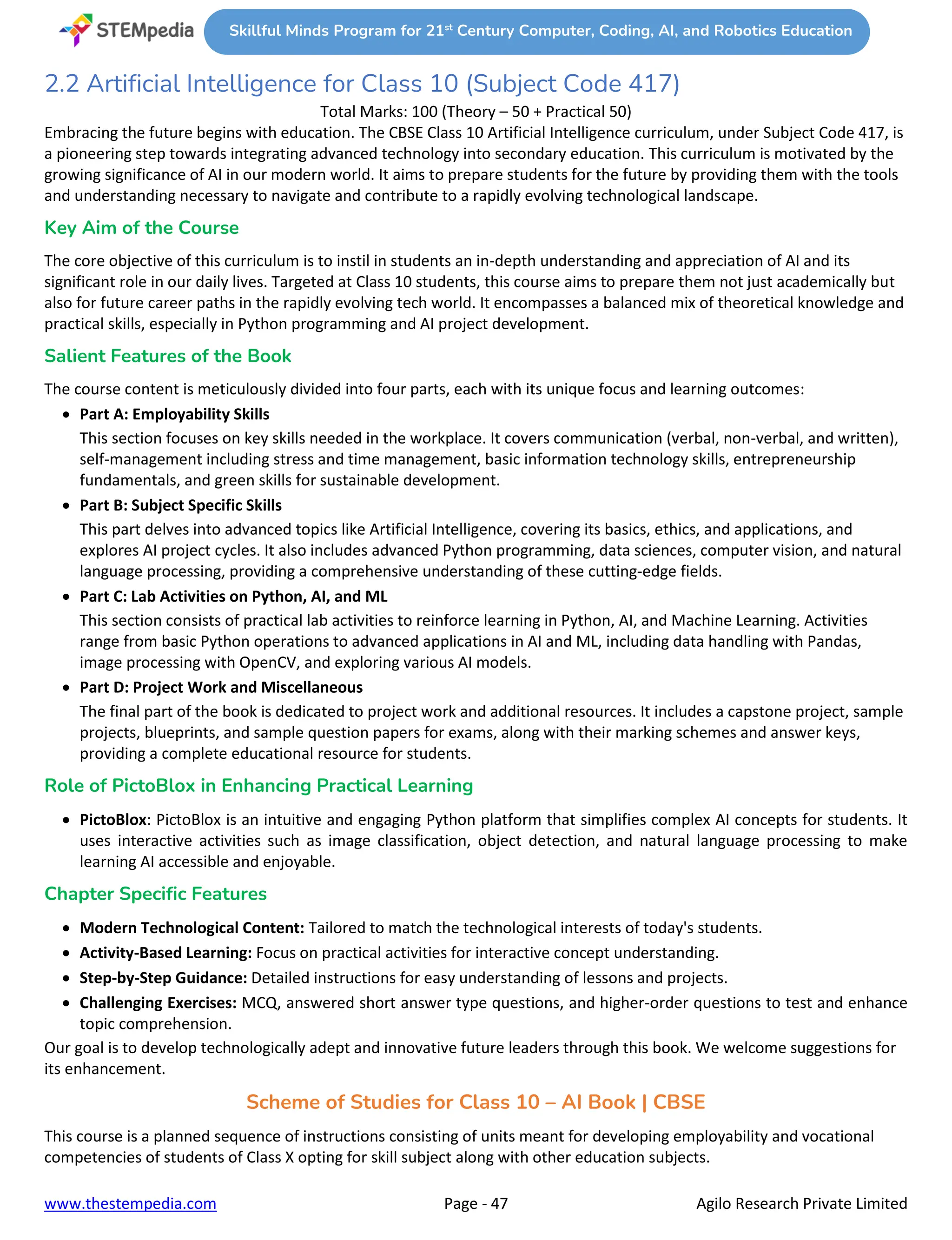 CBSE ICT, AI, Coding and Robotics Curriculum for Classes 1 to 10 As per NEP 2020 for Subject ...