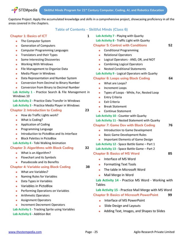 CBSE ICT, AI, Coding and Robotics Curriculum for Classes 1 to 10 As per ...