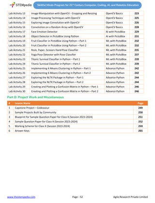 CBSE ICT, AI, Coding and Robotics Curriculum for Classes 1 to 10 As per NEP 2020 for Subject ...