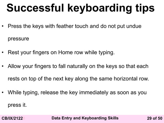CBSE_Std_IX_DataEntry_and_Keyboarding_Skills.ppt | Computer Peripherals ...