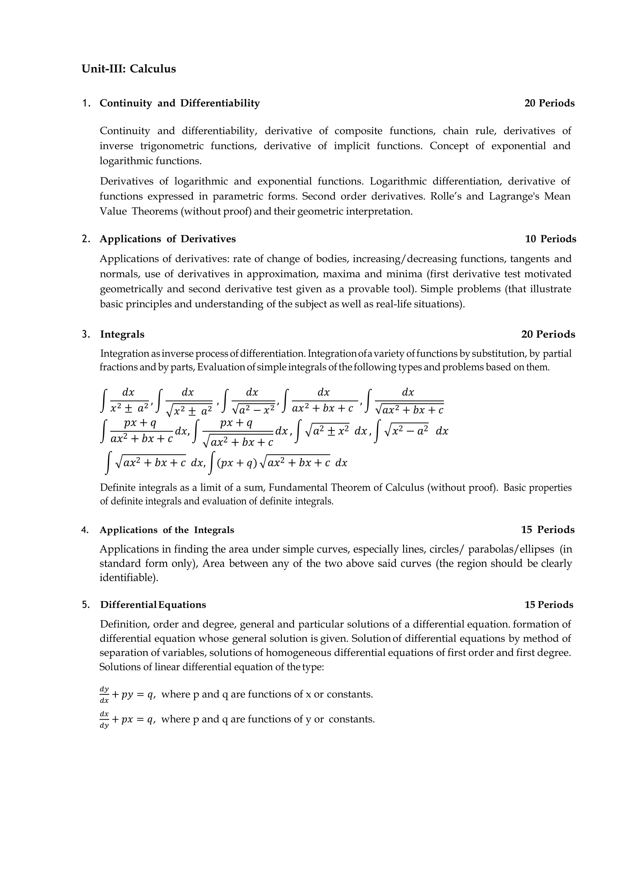 CBSE Syllabus for Class 12th Mathematics 2018- 19 | PDF