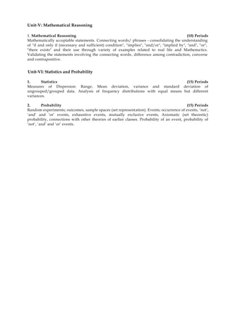 CBSE Syllabus for Class 12th Mathematics 2018- 19 | PDF