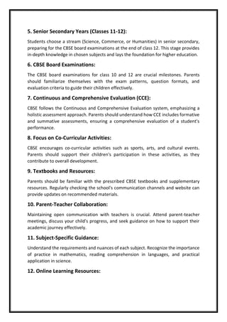 CBSE Syllabus Simplified A Detailed Overview for Parents | PDF