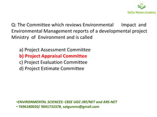 UGC NET- ENVIRONMENTAL SCIENCE | PPTX
