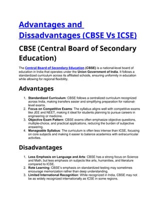 CBSE vs ICSE – Why CBSE Is Better Than ICSE | PDF