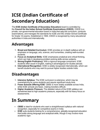 CBSE vs ICSE – Why CBSE Is Better Than ICSE | PDF