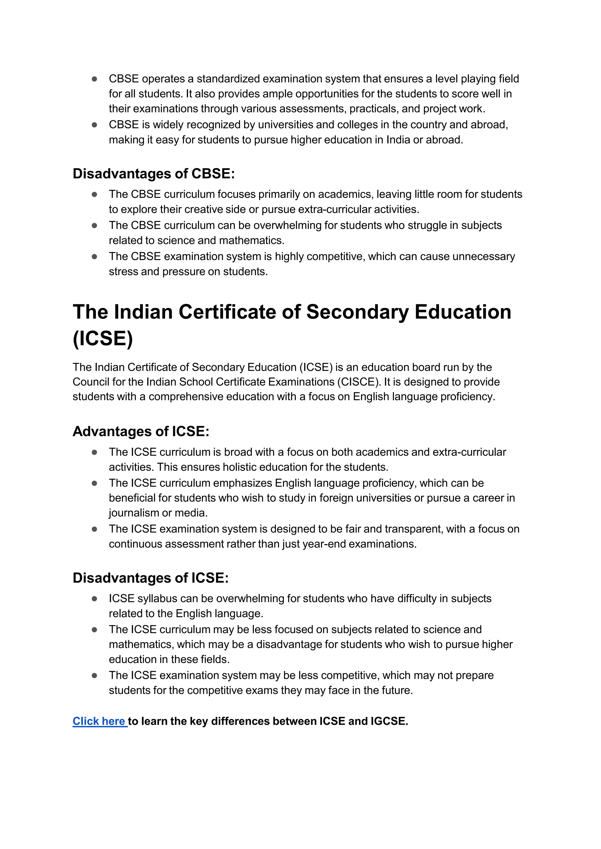 CBSE vs ICSE vs IGCSE vs IB: Which one is the right board? | PPTX