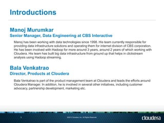 How CBS Interactive uses Cloudera Manager to effectively manage their Hadoop cluster | PPT