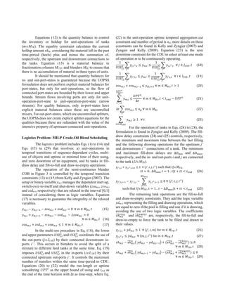 CRUDE-OIL BLEND SCHEDULING OPTIMIZATION OF AN INDUSTRIAL-SIZED REFINERY ...