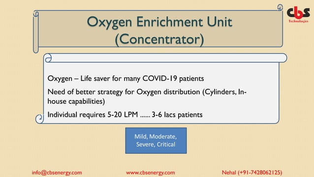 Oxygen Concentrators by CbS Technologies | PDF