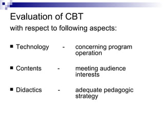 CBT Computer Based Training | PPT