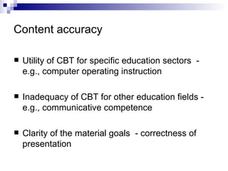 CBT Computer Based Training | PPT