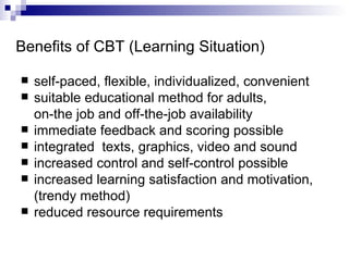 CBT Computer Based Training | PPT