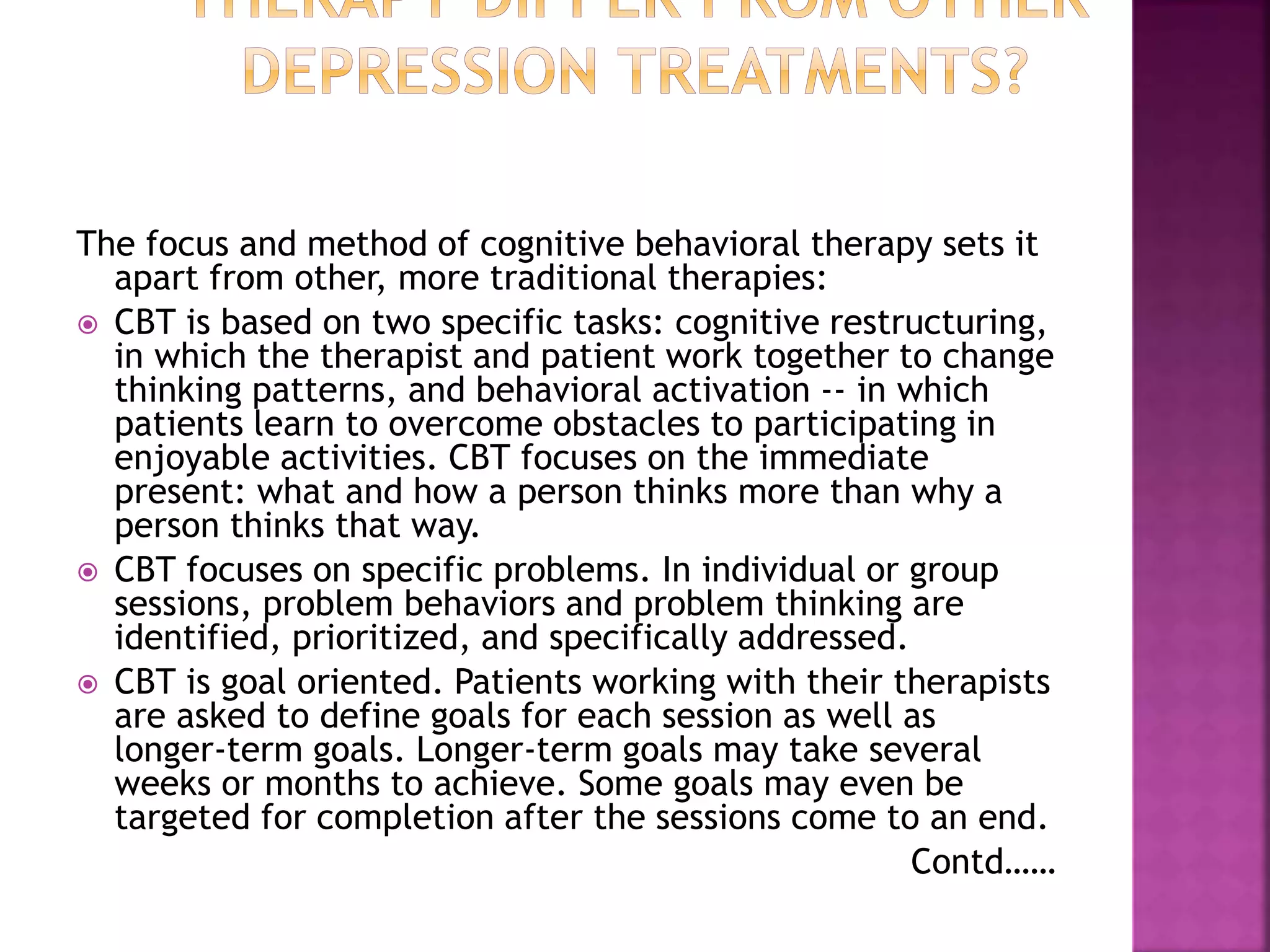 Cbt. depression | PPTX