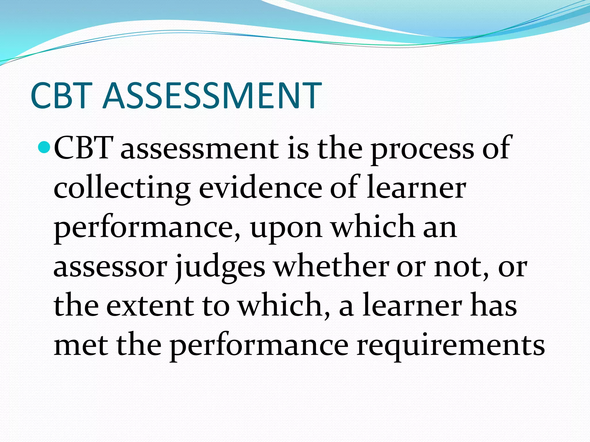 Cbt assessment | PPTX