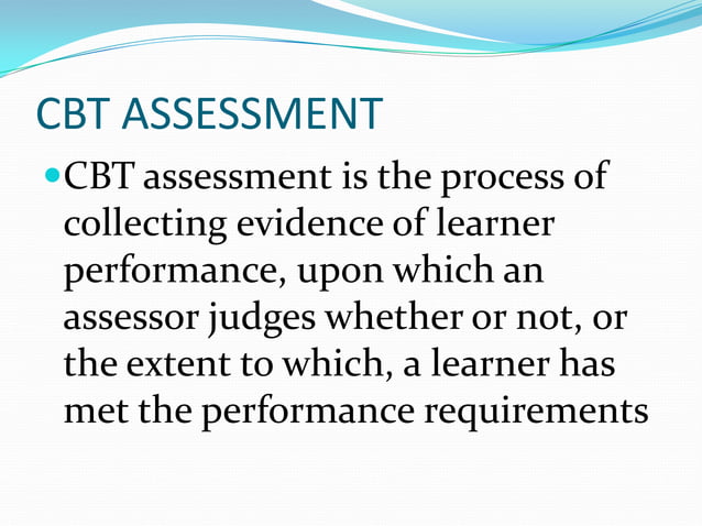 Cbt assessment | PPT
