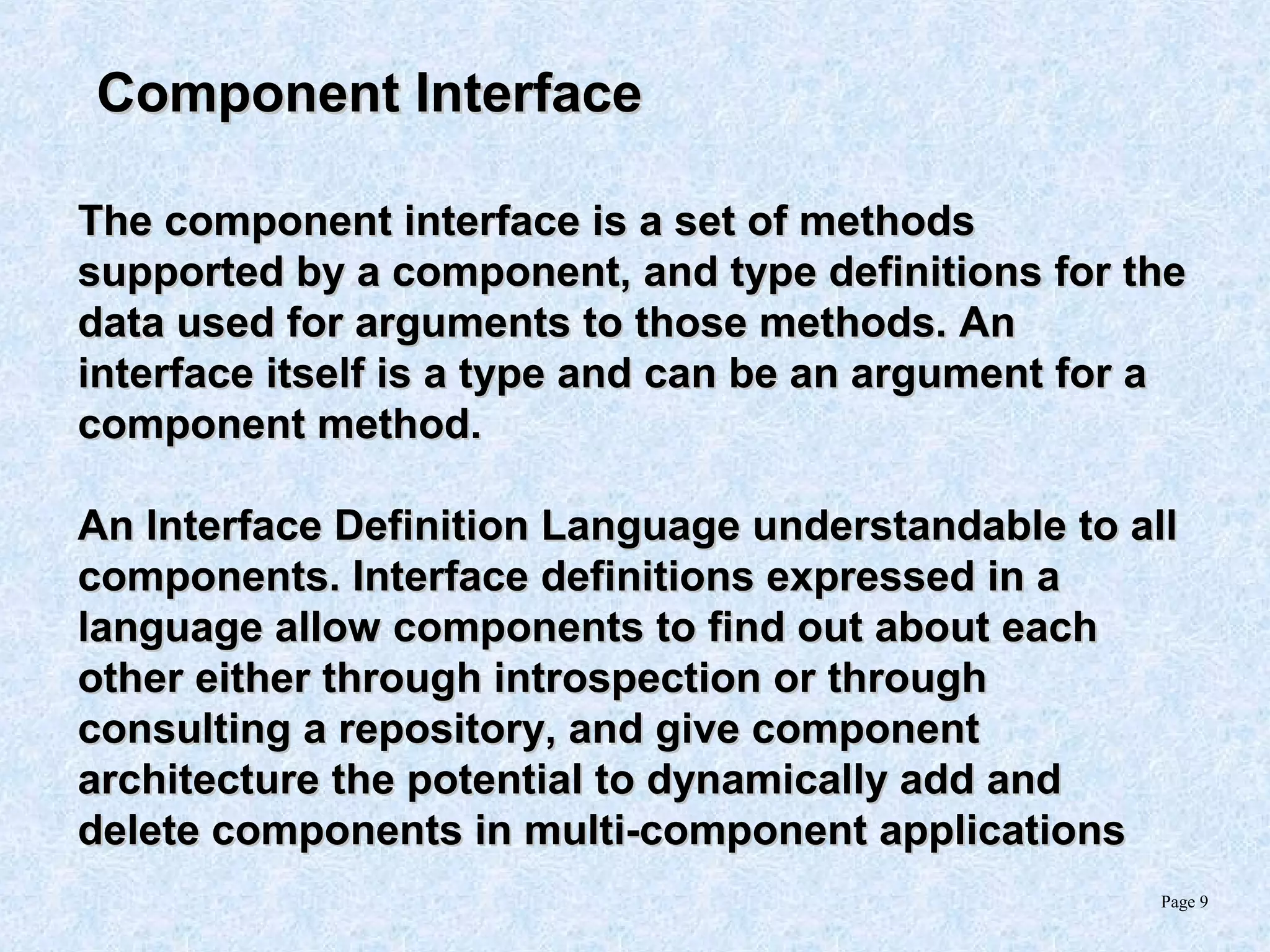 Cbt component based technology architectures | PPT