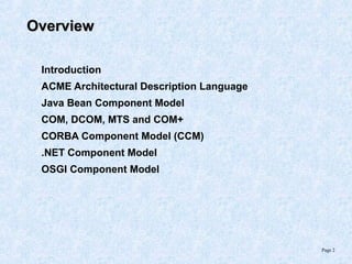 Cbt component based technology architectures | PPT
