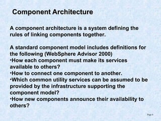 Cbt component based technology architectures | PPT
