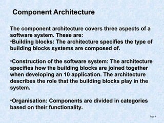 Cbt component based technology architectures | PPT