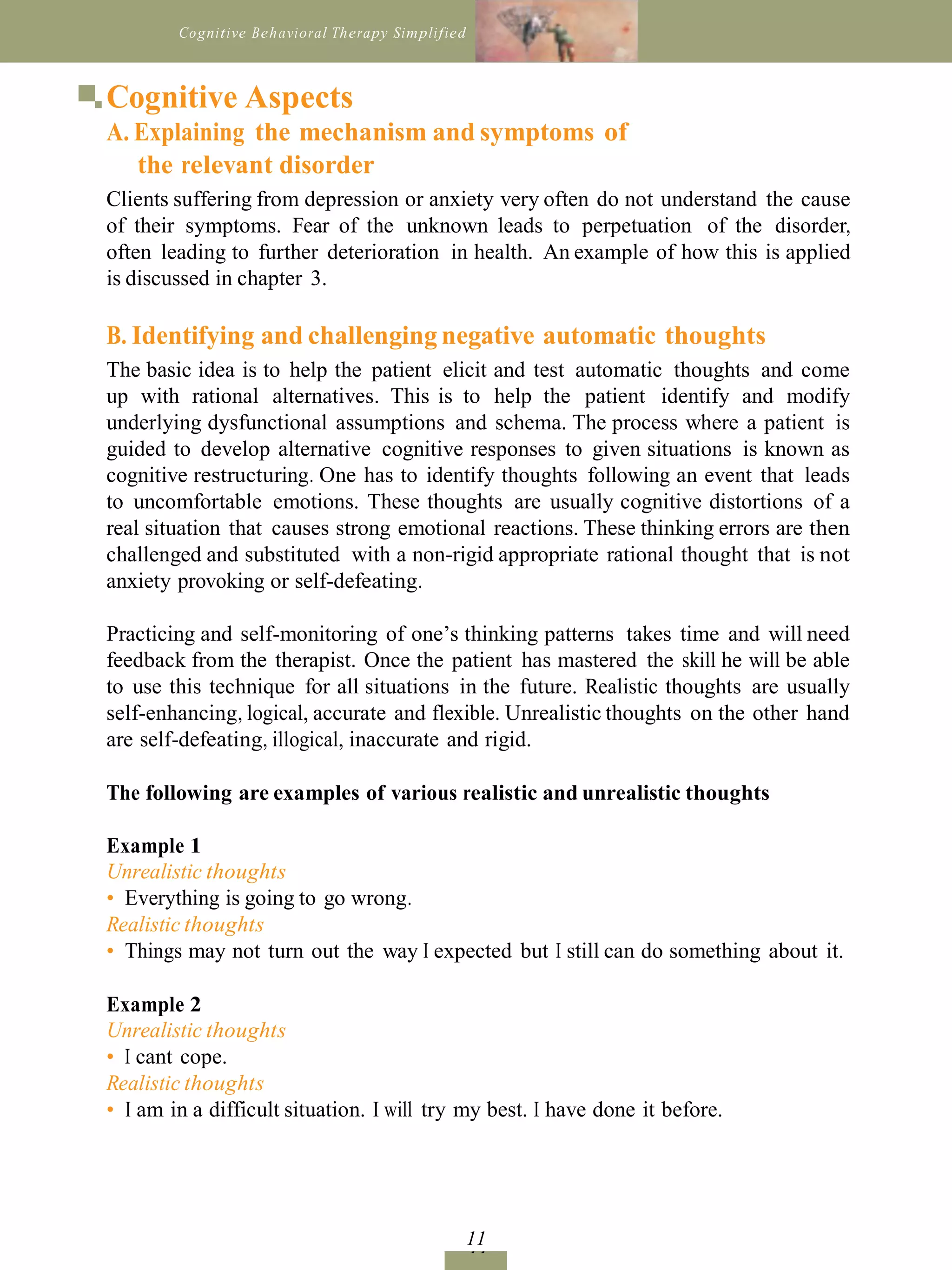 Cognitive Behavioral Therapy Simplified | PDF